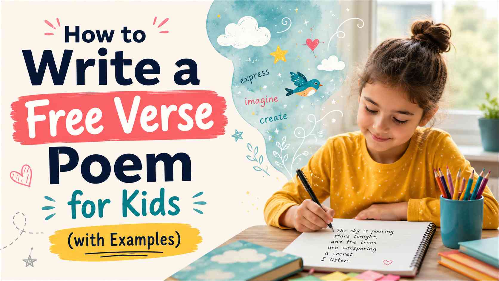 How to Write a Free Verse Poem for Kids (with Examples)