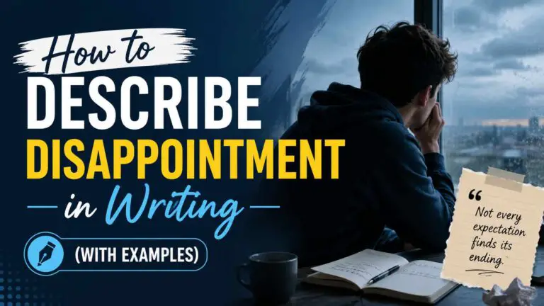 How to Describe Disappointment in Writing (With Examples)